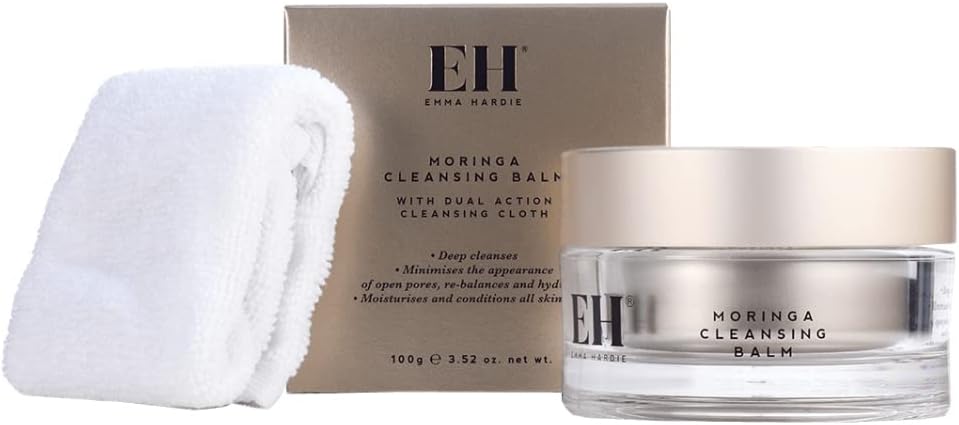 Emma Hardie 100ml Moringa Cleansing Balm with Cleansing Cloth Set, No ...