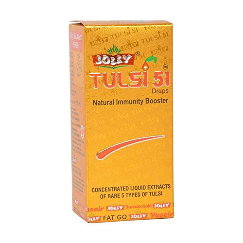 Buy Jolly Tulsi 51 Drops Natural Immunity Booster (Light Gold, 30 ml ...