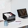 Amazon.com: 4 PCS Stackable Paper Trays Desk Paper Organizer Trays ...