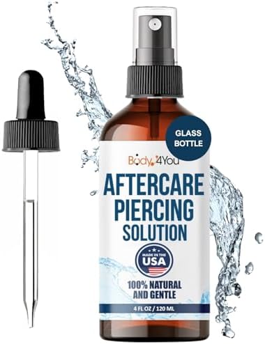 Amazon.com: BodyJ4You Piercing Aftercare Spray w Dropper - Saline ...