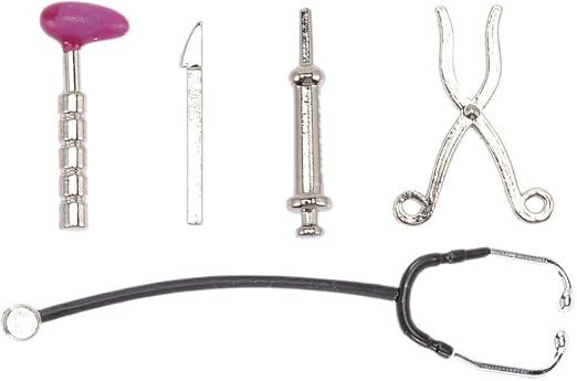 Amazon.com: SEWACC 1 Set 1:12 Miniature Doctor Tools Dollhouse ...