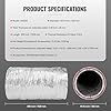 VEVOR 10 Inch Insulated Flexible Duct R-6.0，25 Feet Long with 2 Duct ...
