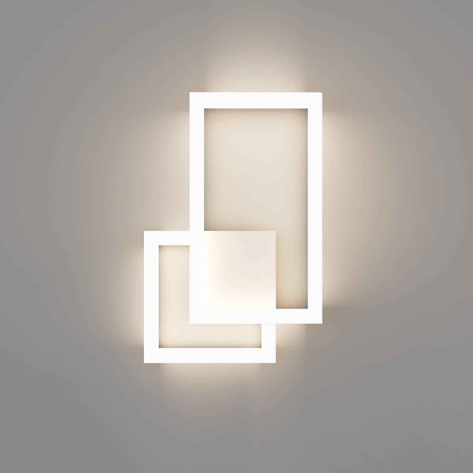 Lightess Modern Wall Sconce Dimmable 12W, Up Down Wall Lights Acrylic ...