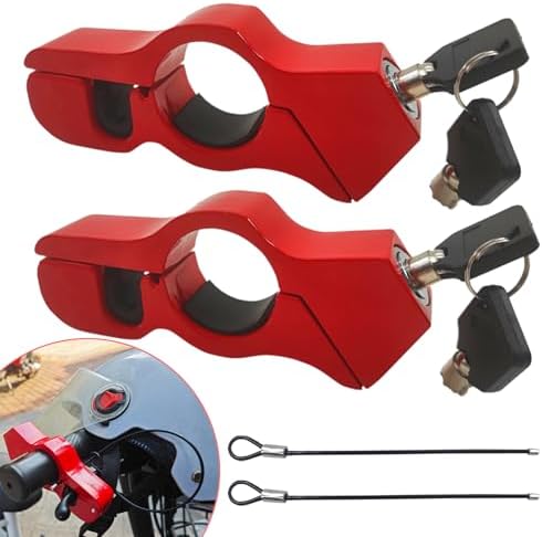 Amazon.com: Motorcycle Handlebar Lock Grip with Lever Protection Sleeve ...