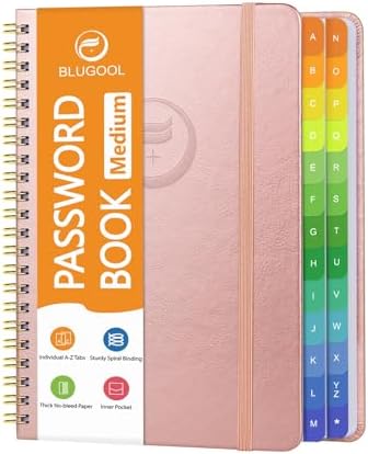 Amazon.com : Password Book with Alphabetical Tabs, Password Keeper Book ...