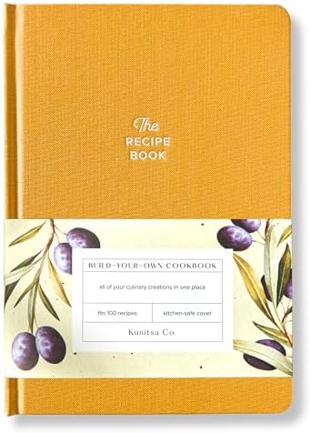 Amazon.com: KUNITSA CO. Recipe Notebook - Keepsake Gift. Hardcover ...