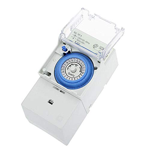 JIGO SUL181H 24 Hour/AC 220V 16A, Din Rail Mount Analogue Programmable ...