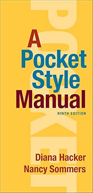 Amazon.com: A Pocket Style Manual: 9781319413019: Hacker, Diana ...