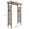 Amazon.com : VINGLI Wood Garden Arbor, 85in Wedding Arch Garden Trellis ...