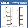 Amazon.com: HITNET Bamboo Book Shelf, Tall Narrow Bookcase, Bathroom Shelving Unit 5 Tier Floor ...