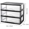 Amazon.com: BYCY Medium 3 Drawer Plastic Clear Stacking Desktop ...