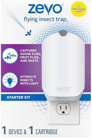 Amazon.com : Zevo Flying Insect Trap for Indoors: Light Trap Captures ...