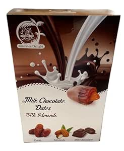 Amazon.com : Emirates Delights Milk Chocolate Dates with Almonds (16 oz ...