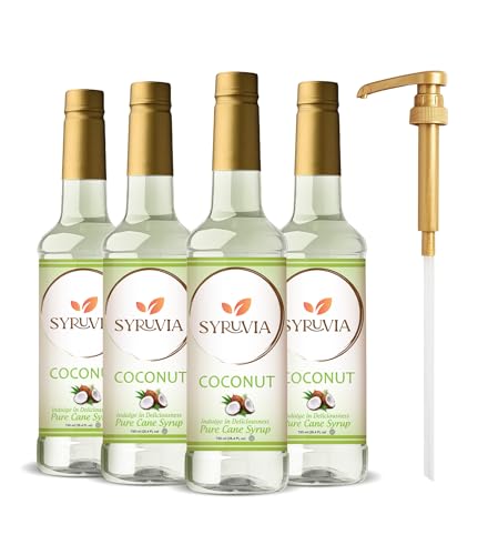 Syruvia Coconut Coffee Syrup – 25.4 fl oz – Syrup for Coffee, Lattes ...