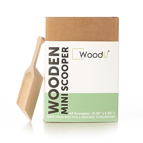 10 Pcs Mini Wooden Scoop - Scoops for Canisters, Bath Salts - - Want It All