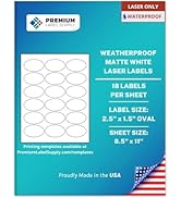 Amazon.com : Premium Label Supply White Sticker Barcode Labels – 1.5" x ...