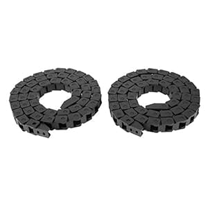 ZHuidjo 2 Pcs 10mm x 10mm Black Flexible Semi Enclosed Cable Drag Chain ...