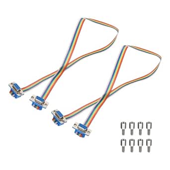 Amazon.co.jp: uxcell IDC Rainbow Wire Flat Ribbon Cable DB9 Female to ...