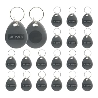 Amazon.com: RFID Key Fobs Writable, HID 125KHZ 26 Bit Keyfobs Proximity ...