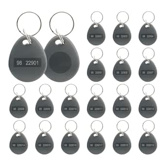 Amazon.com: RFID Key Fobs Writable, HID 125KHZ 26 Bit Keyfobs Proximity ...