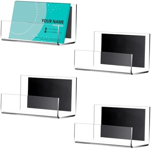 Amazon.com : Chunful 4 Pcs Acrylic Magnetic Business Card Holder Wall ...