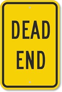 Amazon.com: Dead End, Diamond Grade Reflective Aluminum Sign, 18" x 12 ...