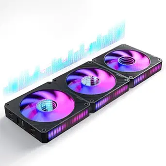 Amazon.com: AsiaHorse STARBEAT 120mm PC Fan, RGB Sound Control Rhythm ...