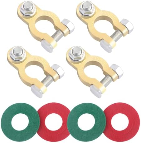 Amazon.com: 4PCS Car Battery Terminals,Heavy Duty M8 Bolt Battery Cable ...