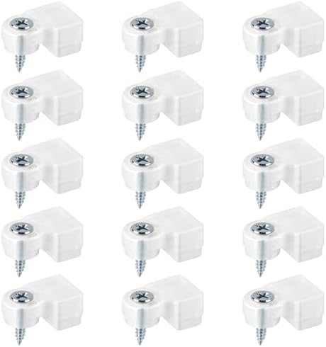 15PCS Glass Retainer Clips with Screws, Cabinet Glass Retainer Clips ...