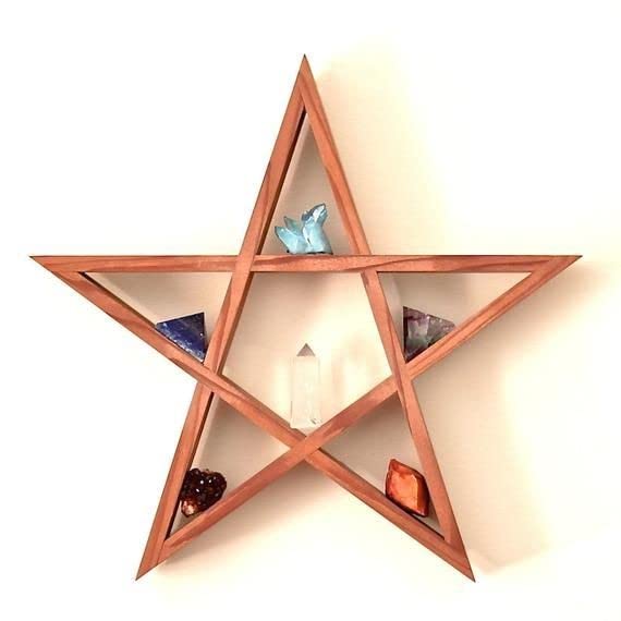 Wooden Intersecting Wall Multipurpose Shelves for Living Room, Bedroom ...