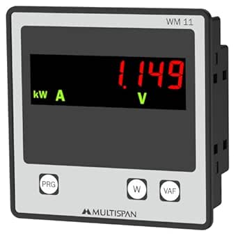 Multispan WM-11 Single Phase Panel Meter 4-Digit 96 x 96 x 43 : Amazon ...