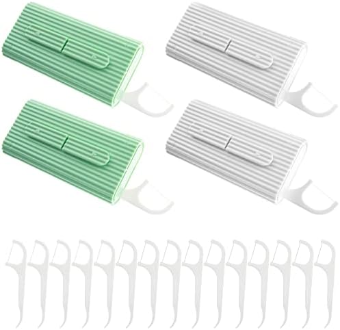 Amazon.com : WLLHYF 4 Pack Dental Floss Case Portable Refillable Floss ...