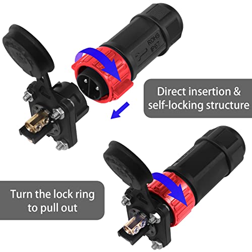 Snapklik.com : Trolling Motor Plug Receptacle Set, 12V/24V/ 36V/48V ...