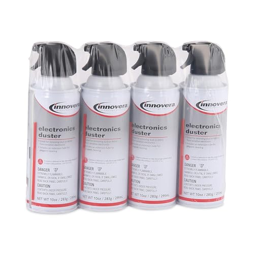 Innovera 10014 Compressed Air Duster Cleaner, 10 oz Can, 4/Pack Best ...