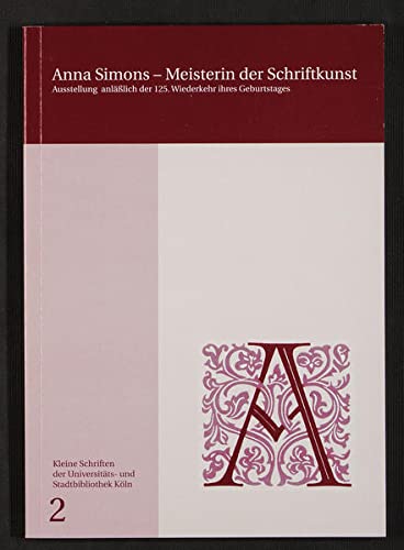 Amazon.com: Anna Simons, Meisterin der Schriftkunst (1871-1951 ...