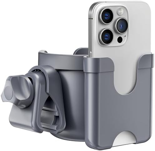 Amazon.com: Universal Stroller Cup Holder with Phone Holder, 360 ...