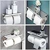 Amazon.com: Double Toilet Paper Holder with Shelf Double Roll Toilet ...