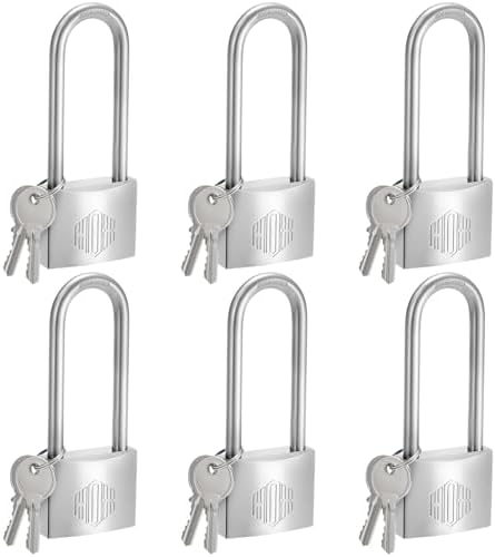 HOX Marine-Grade Rustproof Padlock, Stainless Steel Shackle & Chrome ...