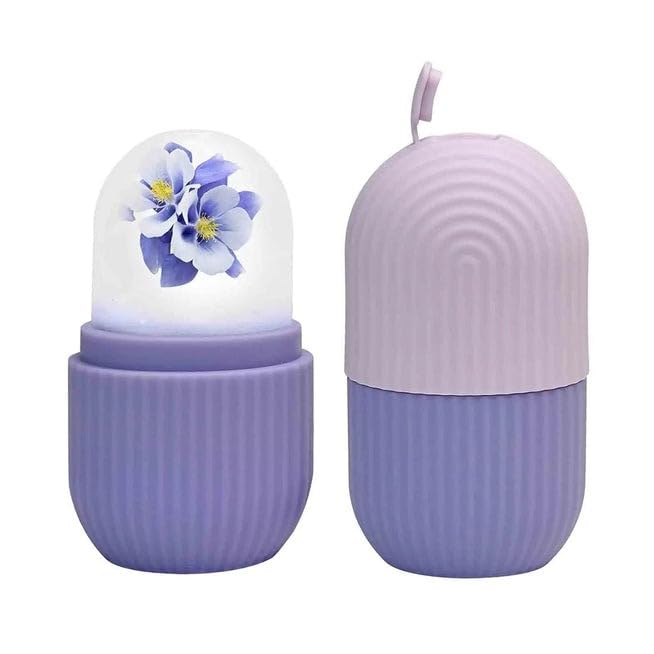 ATEVON Purple Ice Roller for Face and Eyes – Reusable Facial Massager ...