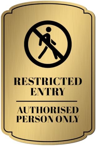 No Entry Authorized personnel only Warning Sign board 12 x 8 : Amazon ...