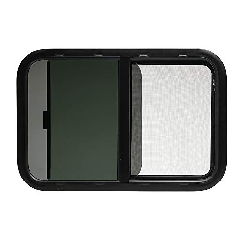 ToughGrade Horizontal Sliding Black RV Window 30" X 20" X 1-1/2 ...