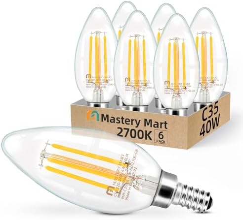 MASTERY MART E14 Led Light Bulb Cool White, Candle Light Bulbs 4W 5000k ...