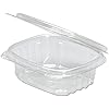 Amazon.com: Genpak AD08 Hinged Lid 1 Compartment Plastic Containers, 8 ...