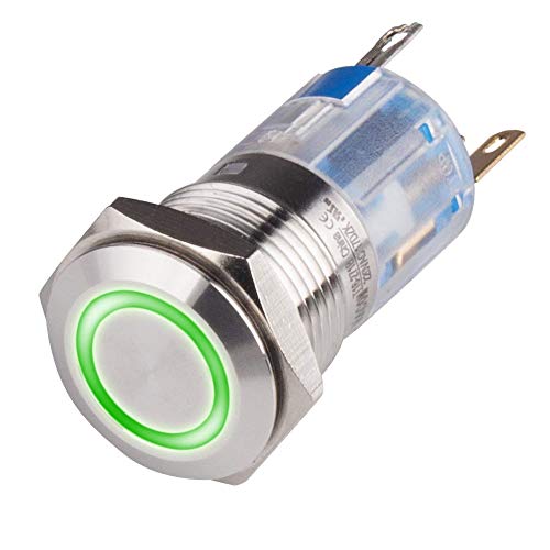 T16-272GD4, 16mm Metal Body Push Button, 24VDC, LED Illuminated ...