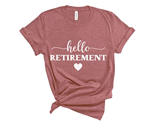 Amazon.com: Hello Retirement T-Shirt, Retirement Shirt, Cute Retire ...