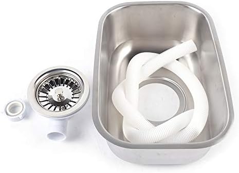 Small RV Sink,Stainless Steel Caravan Camper Sink with Water Pipe ...