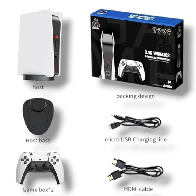 M5 Retro Video Game Console, 15000 Games, 4K Gaming Box, 2 Wireless ...