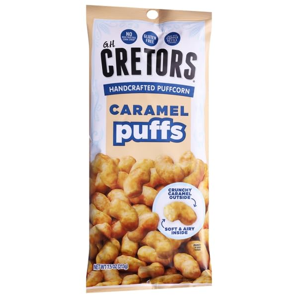 Amazon.com: G.H. Cretors Handcrafted Puffcorn Caramel Puffs 7.5 oz