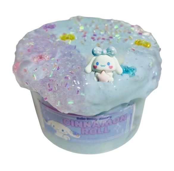 Amazon.com: Cinnamon Roll Thick and Glossy Slime with Bingsu Beads ...