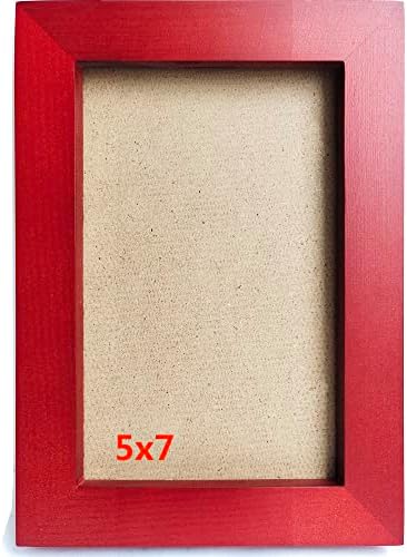 Amazon.com - ZXT-parts 5x7 Picture Frames Red Photo Frame. Real Solid ...